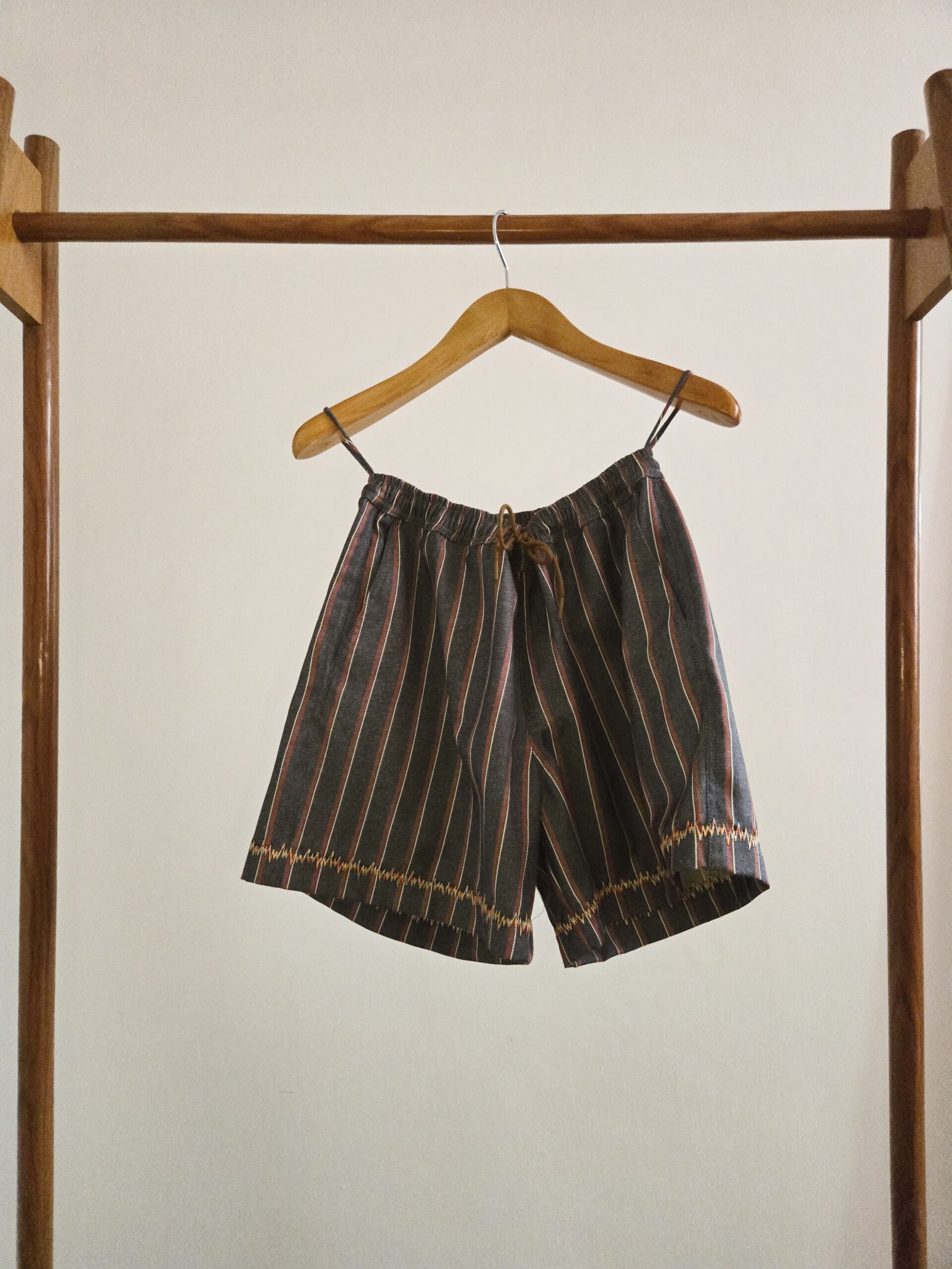Striped Cotton Denim Boxers - Ched Studio